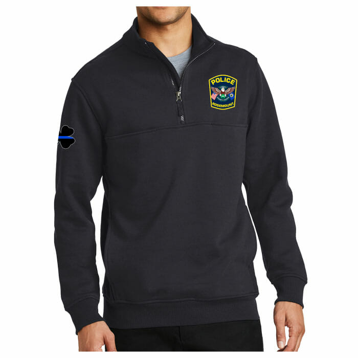 Rosemount PD - Black 1/2-Zip Job Shirt (CS626) | Custom Apparel Inc.